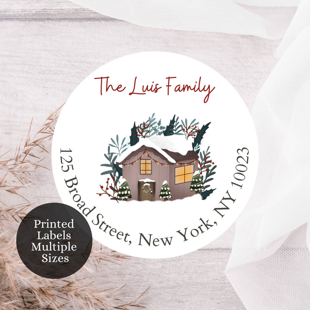 Custom Christmas Return Address Labels, Custom Christmas Labels, Custom ...