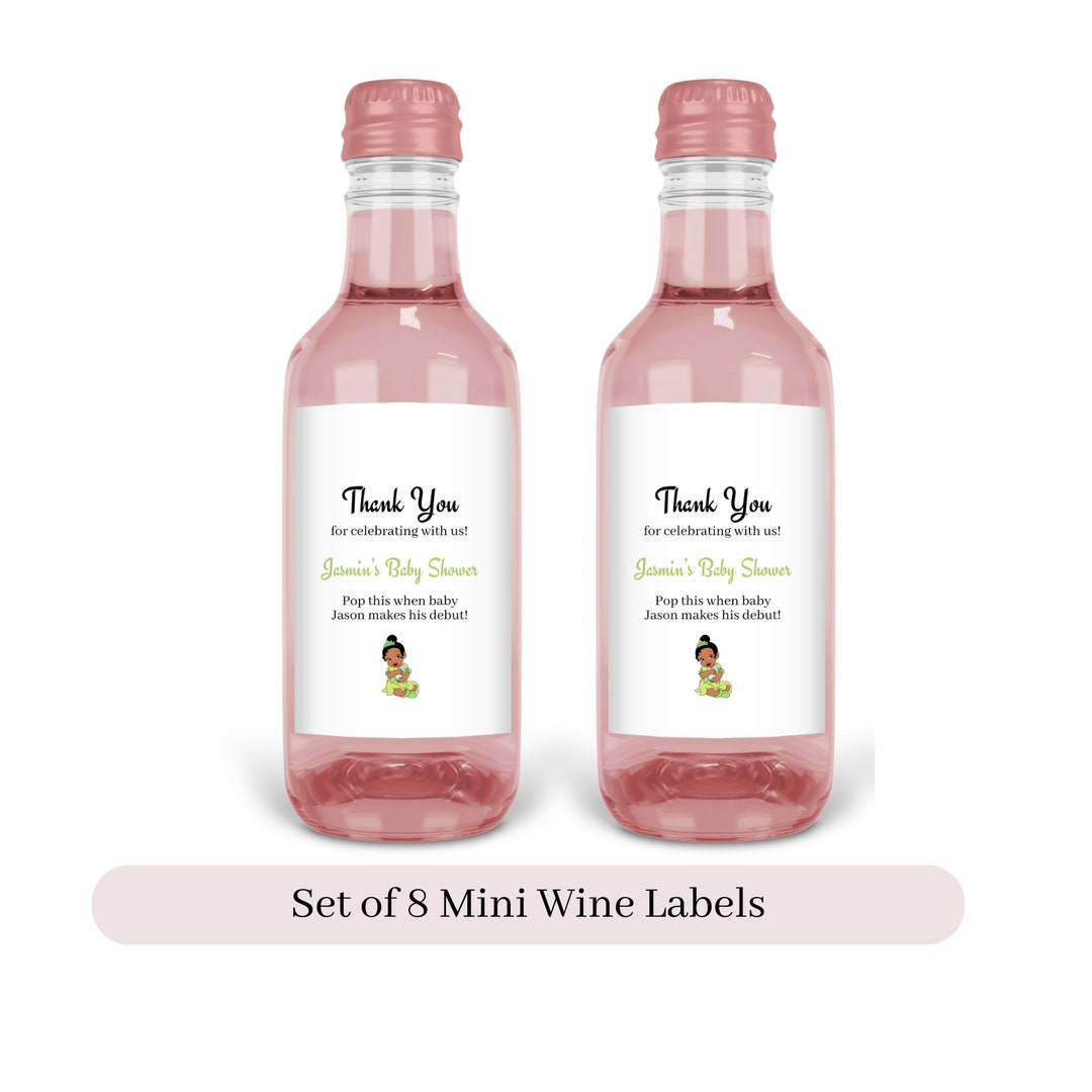 Set of 8 Custom Mini Wine Bottle Labels Custom Mini Wine - Etsy