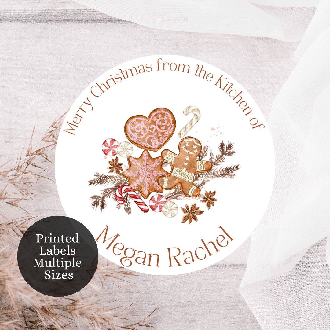 From the Kitchen of Custom Christmas Labels, Christmas Jar Labels ...