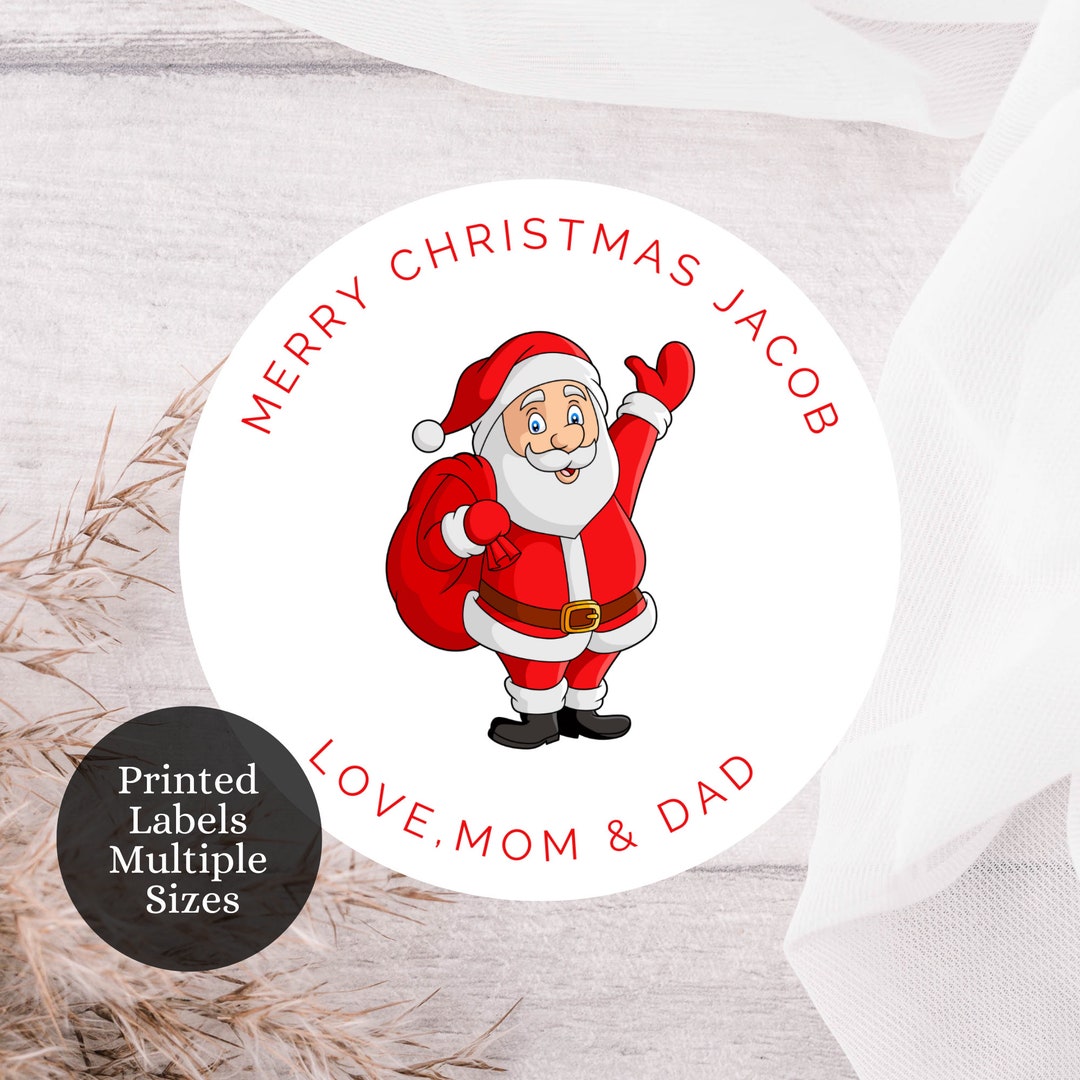 PRINTED Christmas Gift Labels - Christmas Stickers - Custom Christmas ...