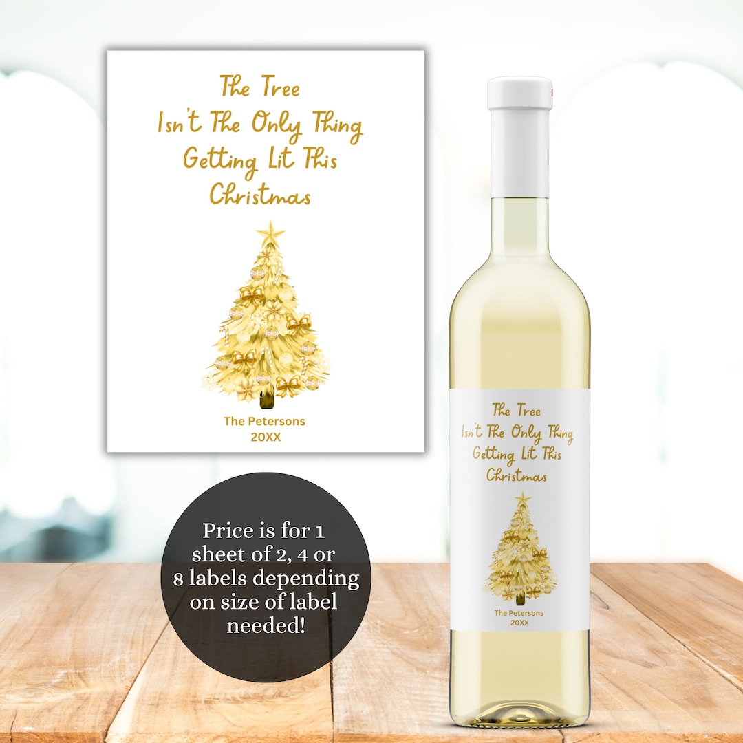 Custom Printed Wine Labels, Multiple Sizes, Set of 2, 4 or 8, Funny ...