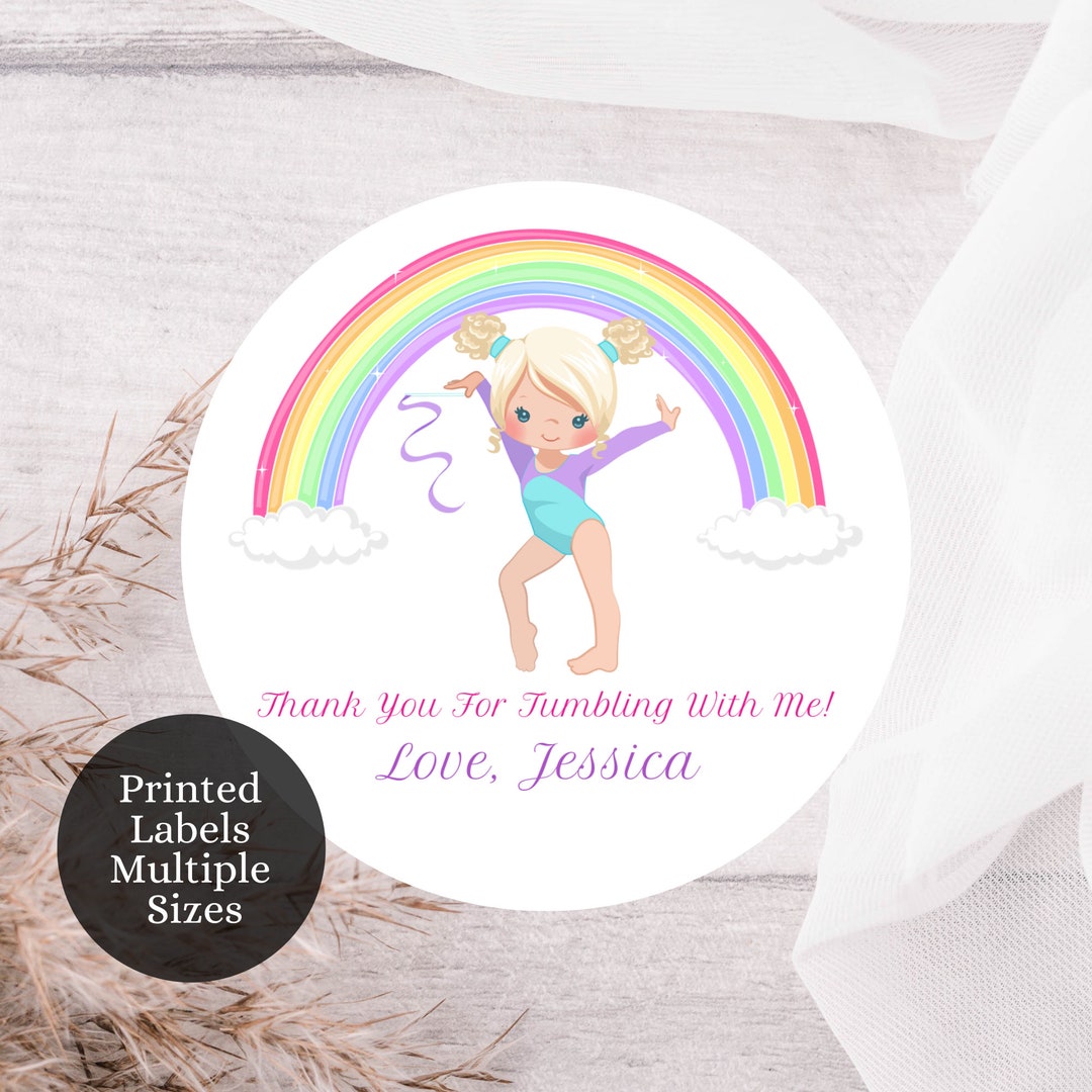 Custom Printed Birthday Labels, Thank You for Tumbling by With Me ...