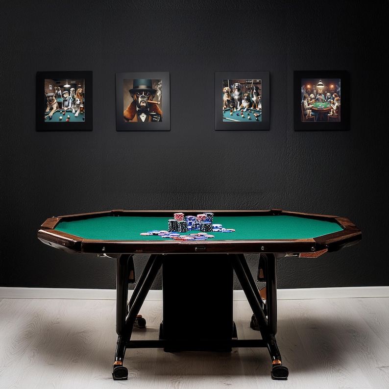 Don't Think They Are Friendly Animal Humor Card Table Pool Table Wall ...