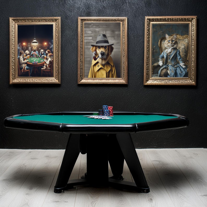 Don't Think They Are Friendly Animal Humor Card Table Pool Table Wall ...