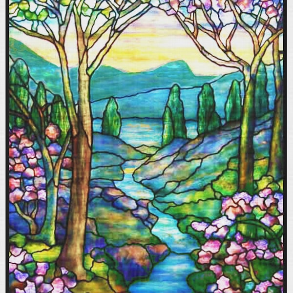 Stained Glass Cross Stitch Pattern - Etsy