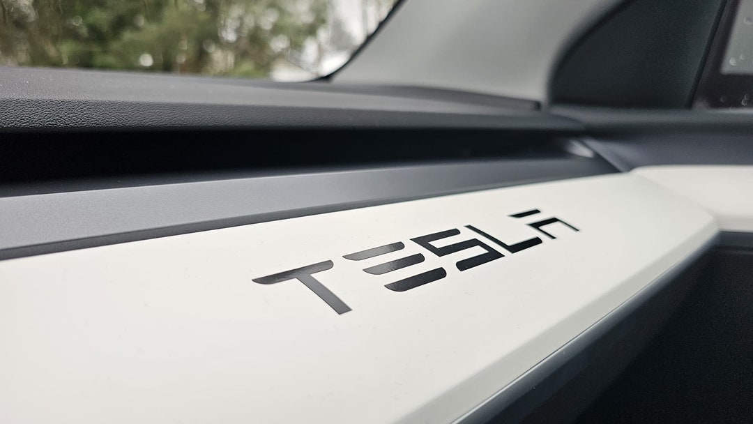 Tesla Logo Text Vinyl Decal - Etsy