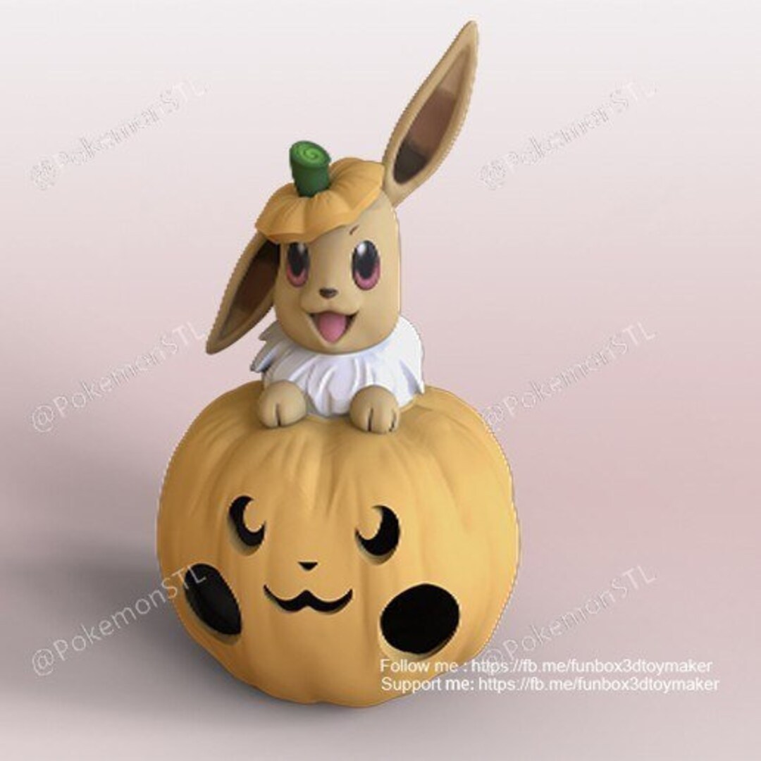 Halloween Eevee Pokemon STL File, 3D Digital Printing STL File for 3D ...