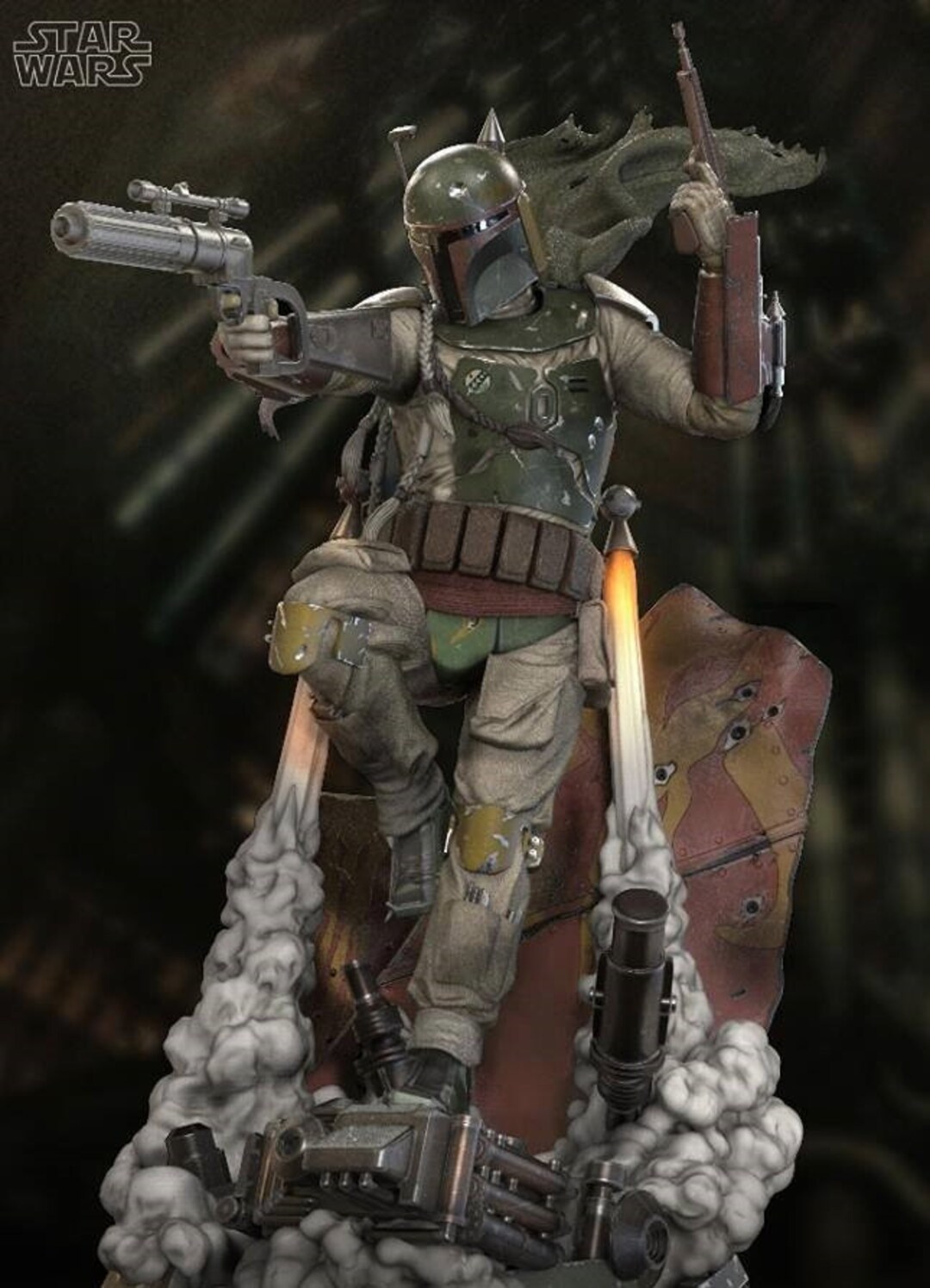 Star Wars Boba Fett Statue STL File, 3D Digital Printing STL File for ...