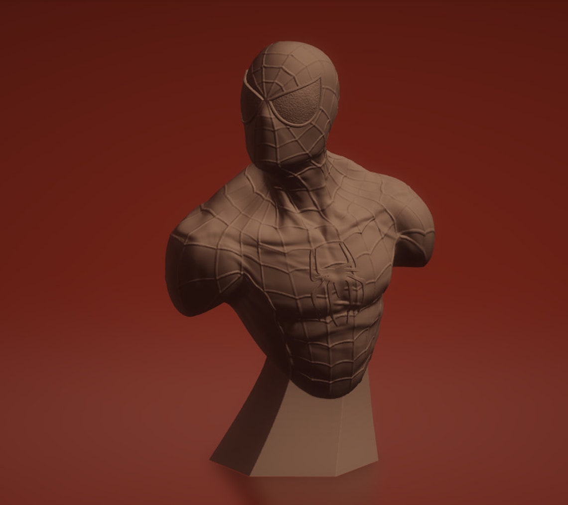 Marvel Spider-man Bust STL File 3D Digital Printing STL - Etsy