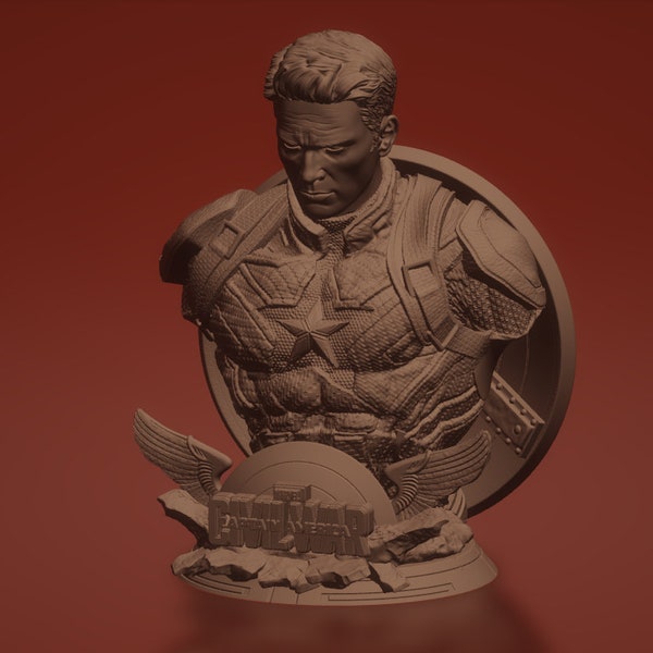 Captain America 3d Printed Bust - Etsy