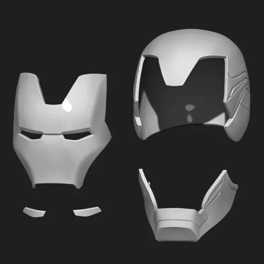 Marvel Iron Man Mask Endgame STL File, 3D Digital Printing STL File for ...