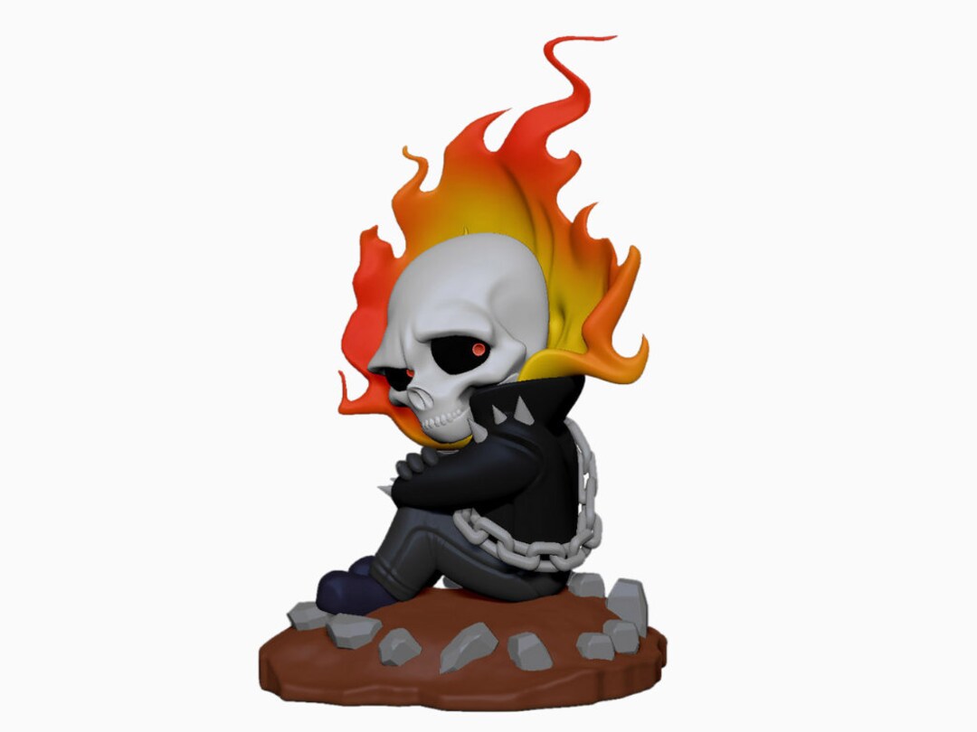 Chibi Ghost Rider Chibi STL File 3D Digital Printing STL - Etsy Australia