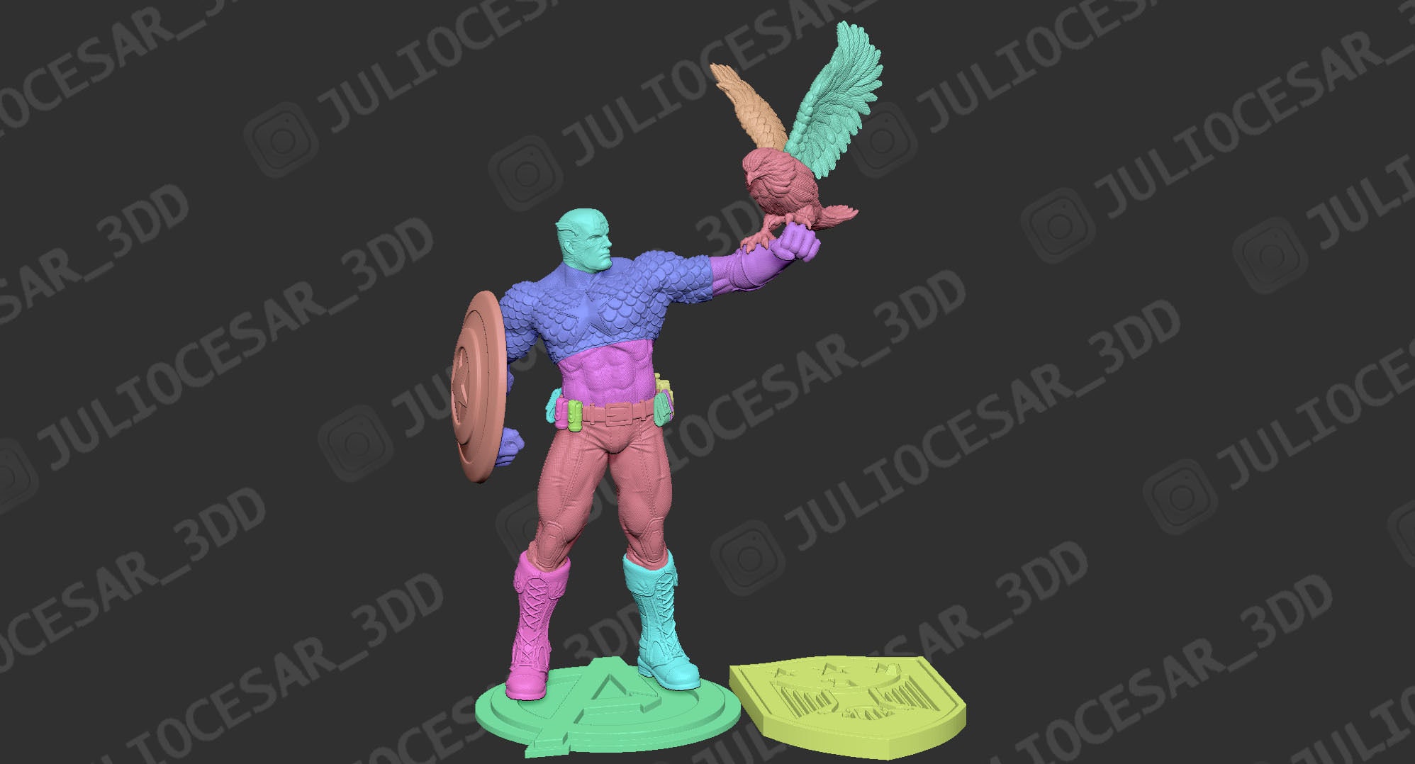 Marvel Captain America Bird STL File for 3D Printing - Etsy