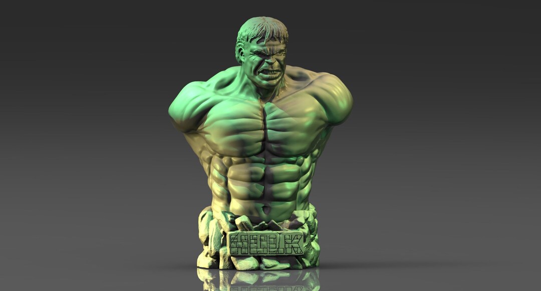 Marvel Hulk Bust STL File, 3D Digital Printing STL File for 3D Printers ...