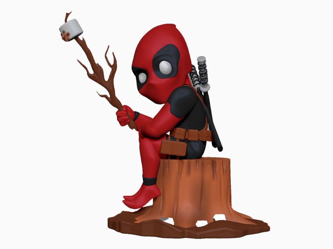 Chibi Deadpool STL File, 3D Digital Printing STL File for 3D Printers ...