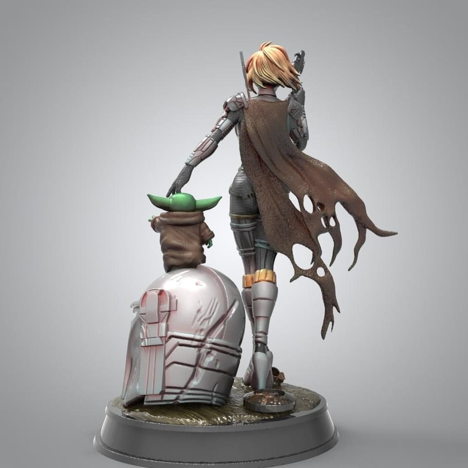 Star Wars Sexy Mandalorian STL File, 3D Digital Printing STL File for ...