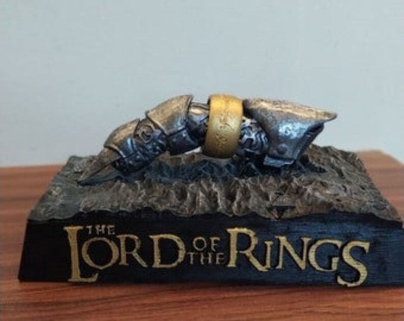 The Lord of the Rings Ring With Stand STL File, 3D Digital Printing STL File for 3D Printers ...
