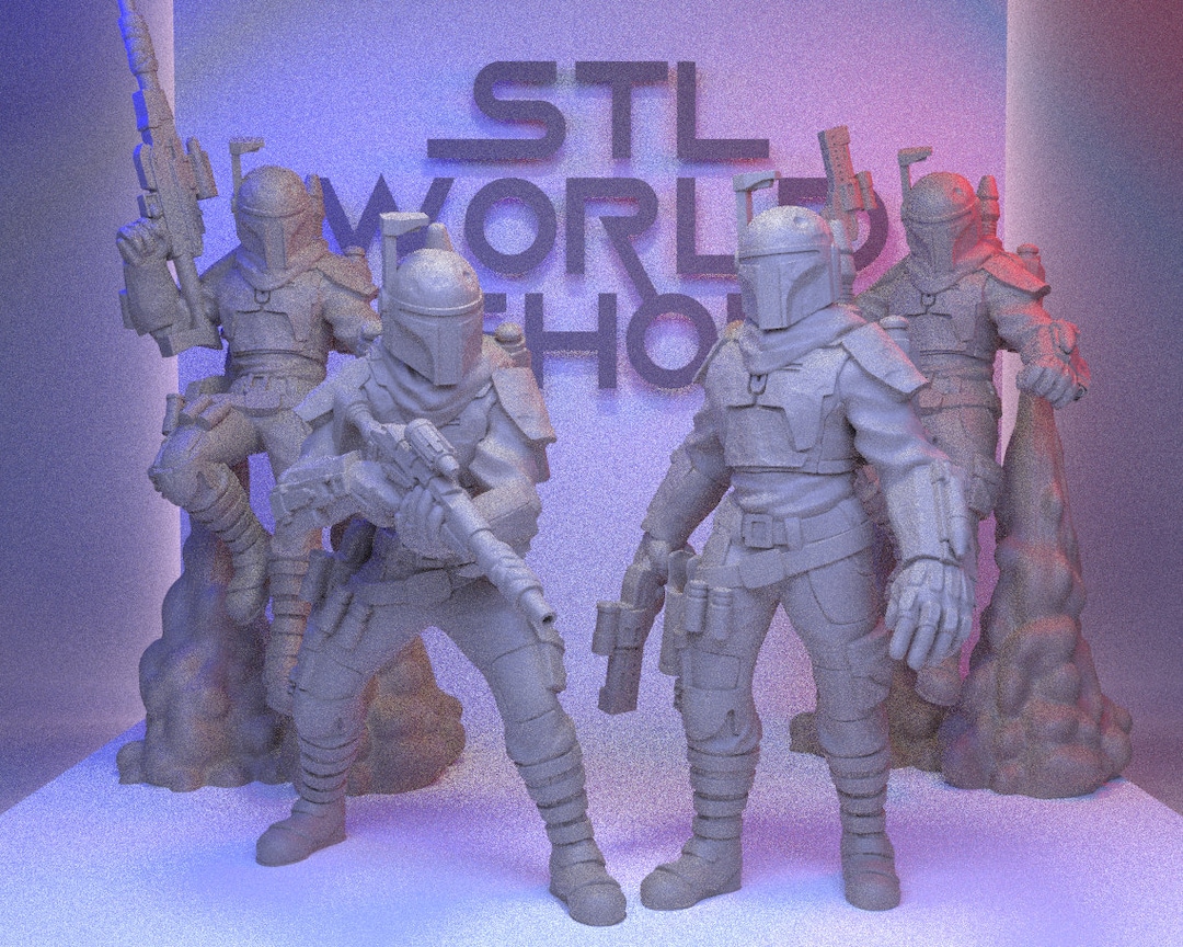 Star Wars the Mandalorian Pack STL File, 3D Digital Printing STL File ...