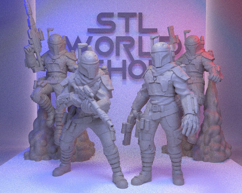 Star Wars the Mandalorian Pack STL File 3D Digital Printing - Etsy