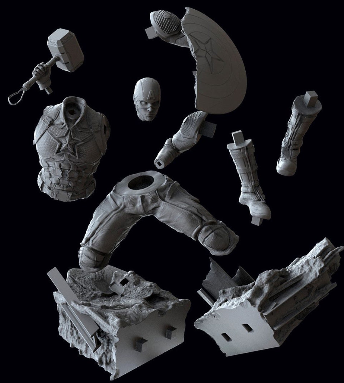 Marvel Captain America Mjolnir STL File, 3D Digital Printing STL File ...