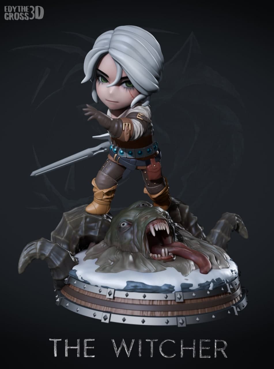 Chibi the Witcher Chibi Pack STL File 3D Digital Printing - Etsy Denmark