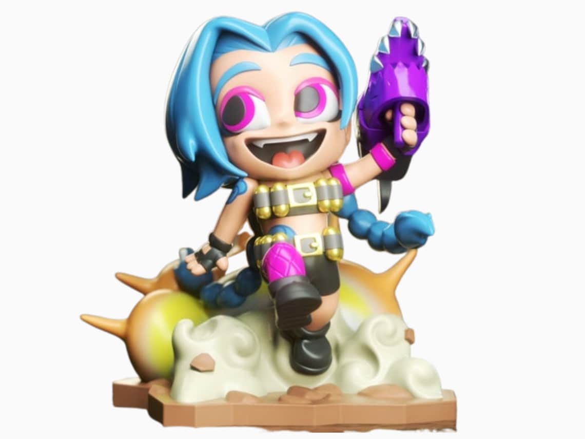 League of Legends Jinx chibi STL File 3D Digital Printing - Etsy New ...