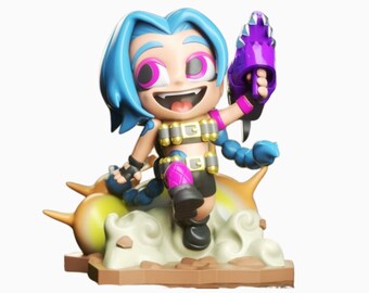 Jinx From League of Legends STL File 3D STL File for 3D Printers 3D ...