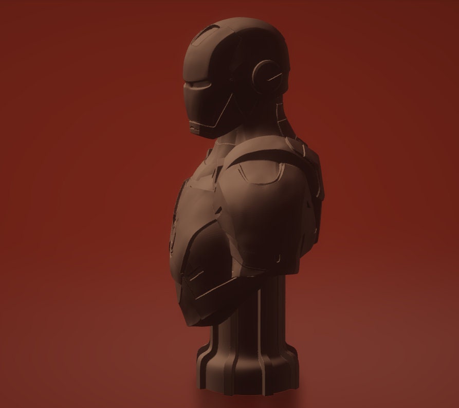 Marvel Iron Man Bust STL File, 3D Digital Printing STL File for 3D ...