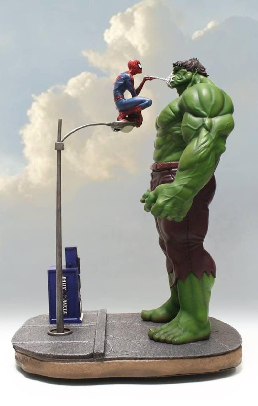 Marvel Hulk & Spider Man Diorama STL File, 3D Digital Printing STL File ...