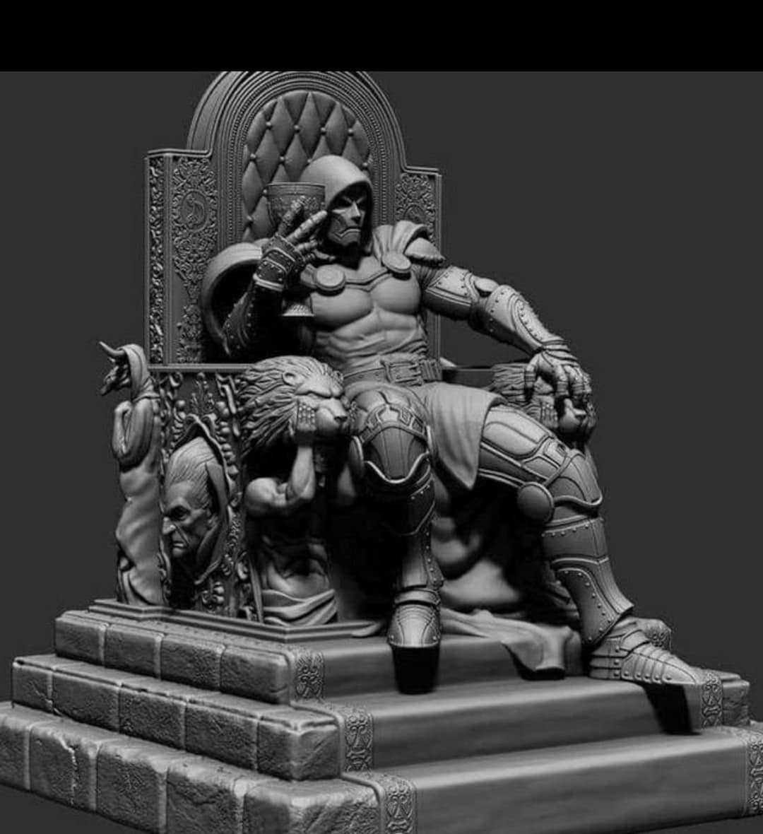 Marvel Dr Doom on Throne STL File 3D Digital Printing STL - Etsy Ireland