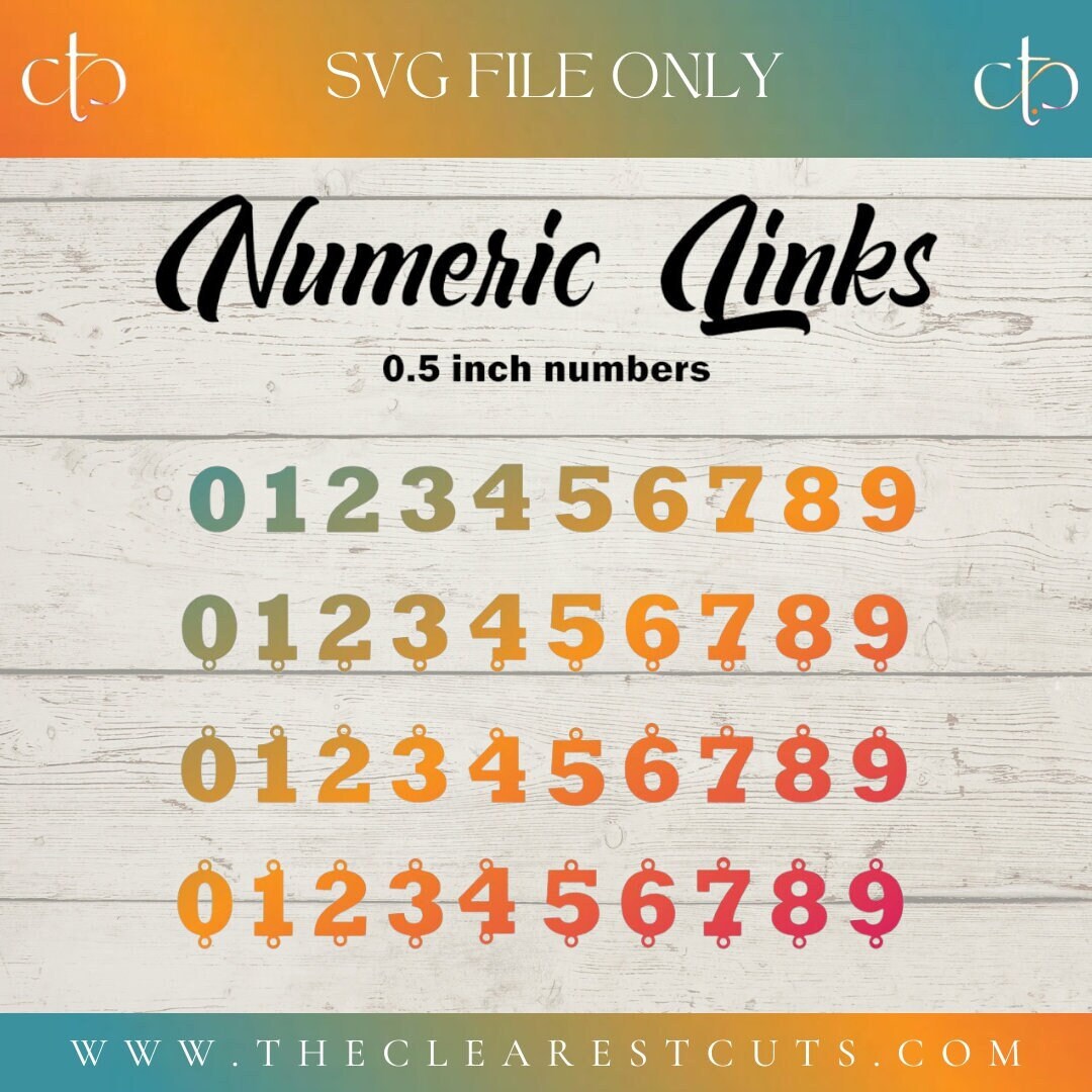 Numbers | EARRING CUT FILE | Vector File | Instant Download | Cricut ...