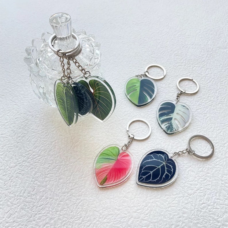 Rare Collectors Houseplant Leaf Keychains, Realistic and Unique Plant ...