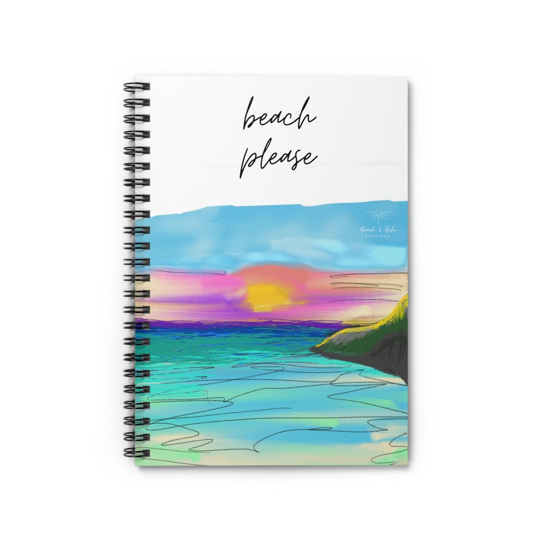Beach Notebook Sunset Beach Journal Handpainted Sunset - Etsy