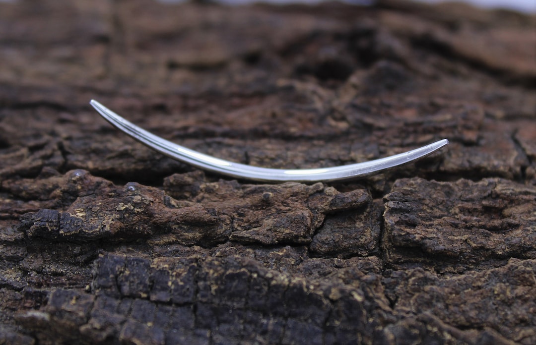 Silver Tusk, Carved Solid Tusk, Septum Piercing Tribal Jewelry Silver Horn Spike Tusk Nose ...