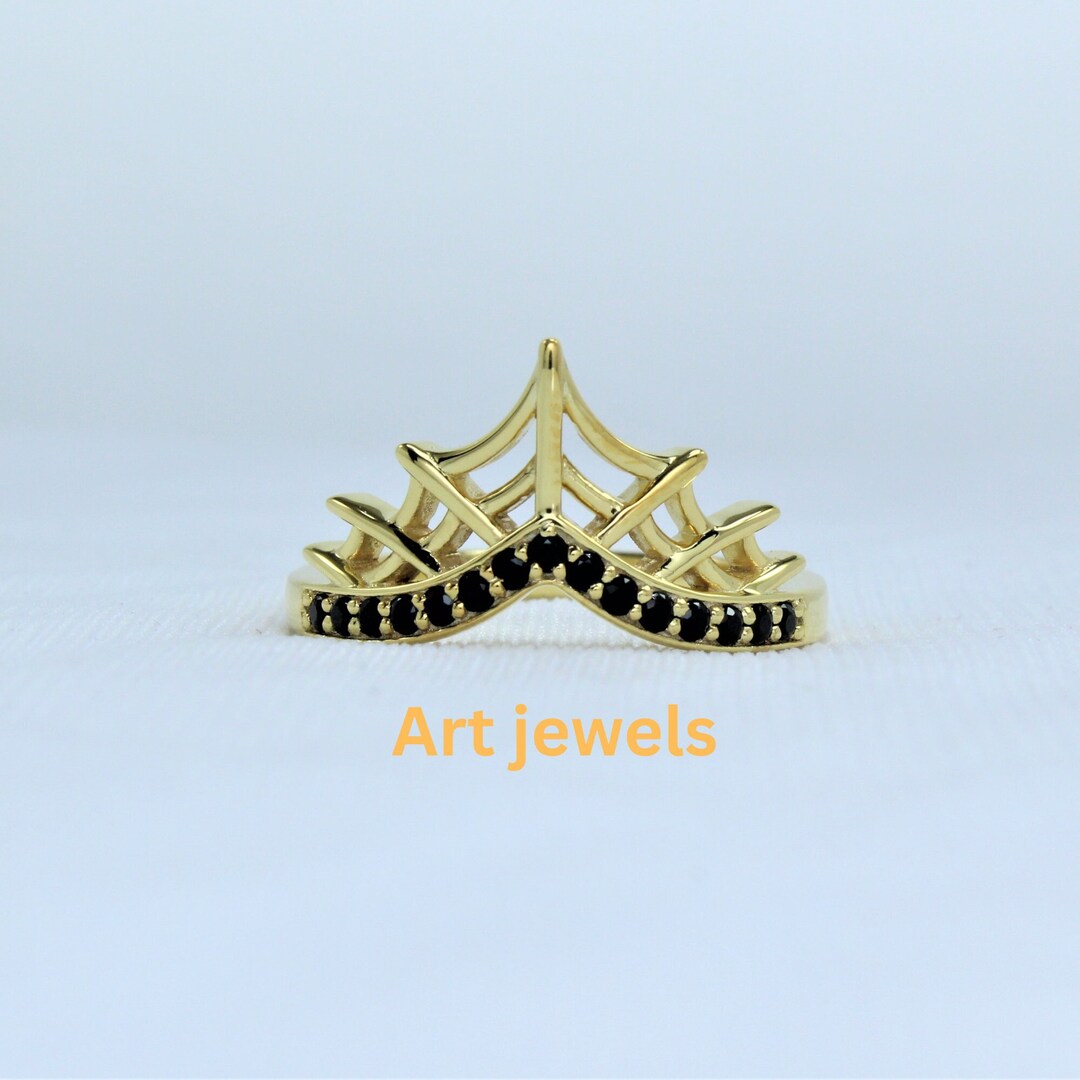 Spider Web Enhancer Ring Gothic Jewelry Spooky Ring Sterling Silver ...