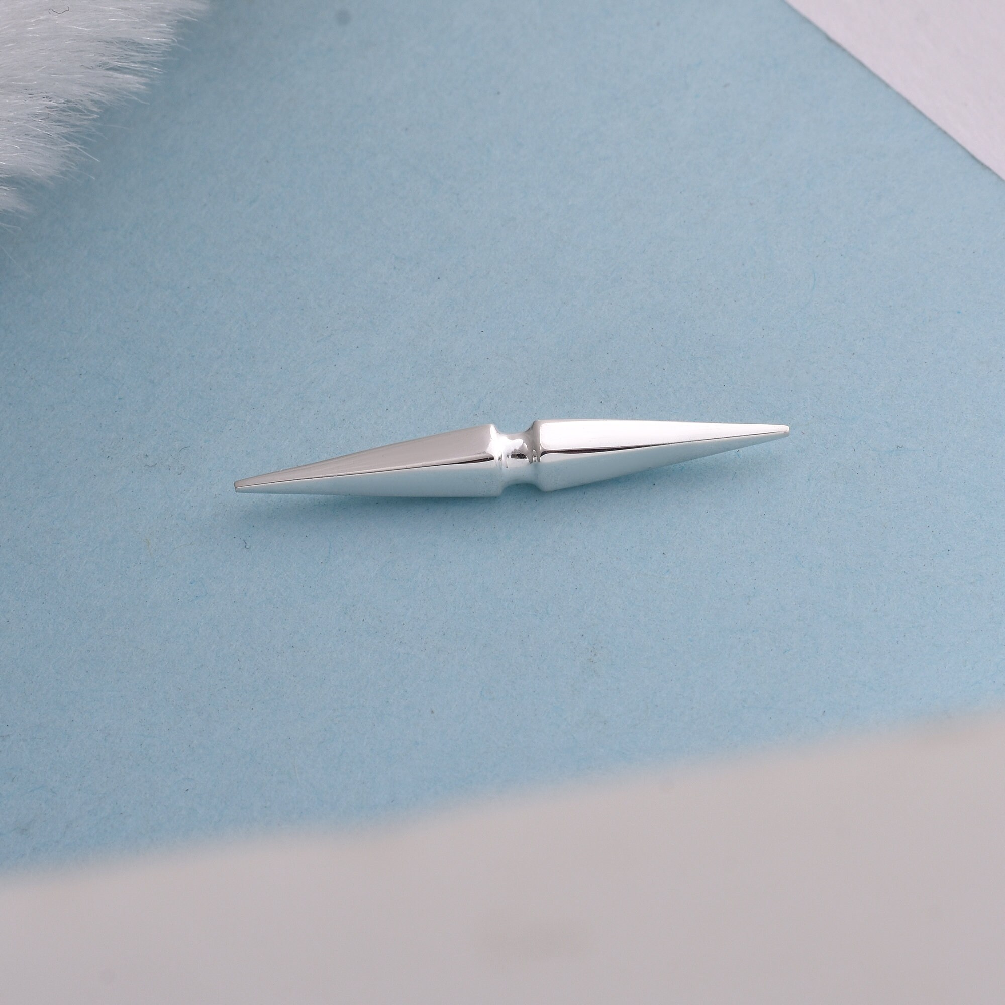 New Style Silver Tusk, Solid Tusk, Septum Piercing Tribal Jewelry Silver Horn Spike Tusk Nose ...