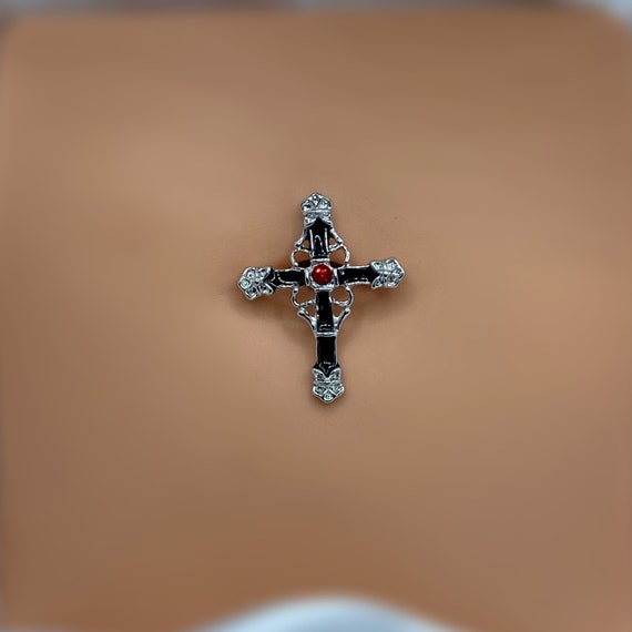 Cross Belly Button Piercing