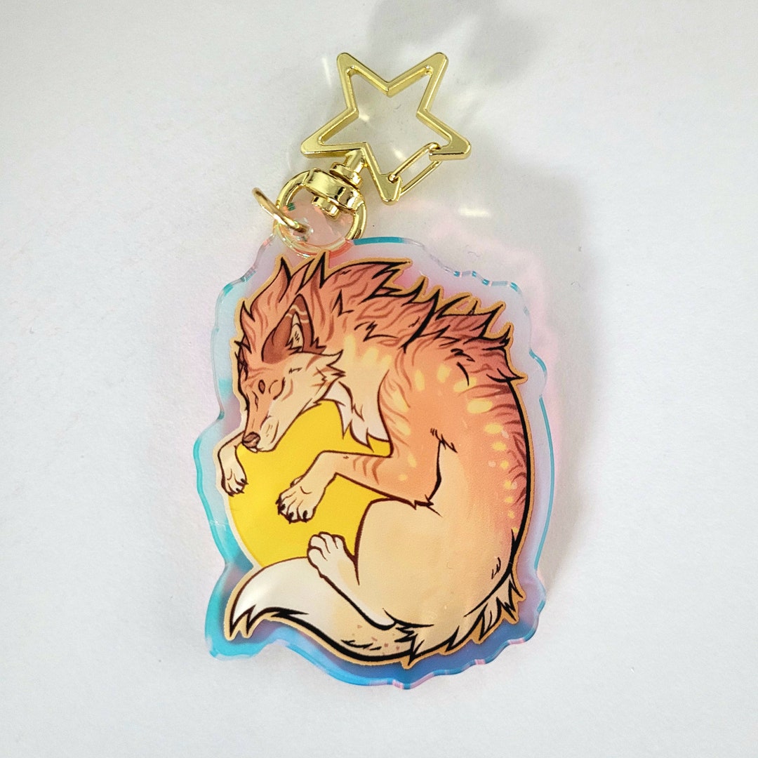 Sol & Luna | Wolf Keychain - Etsy