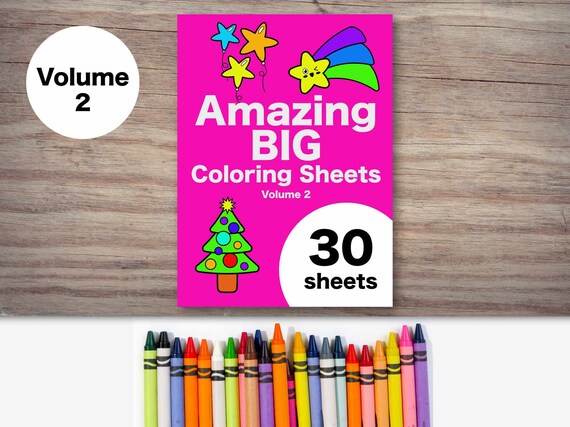 30 Amazing Big Coloring Sheets Large Objects Vol 2 Printable - Etsy
