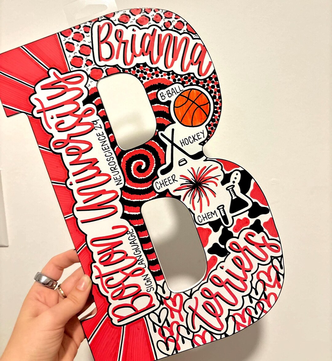 Custom College Wooden Letter (13 Inch) - Etsy