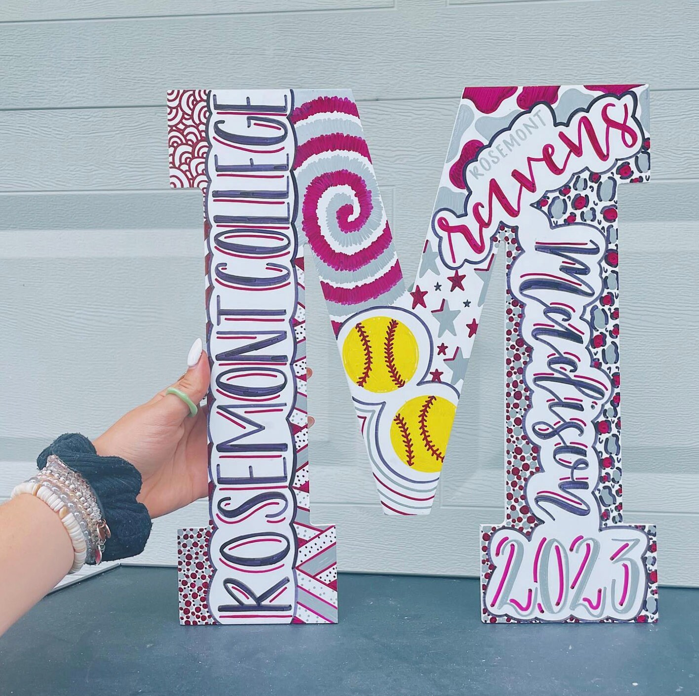 Custom College Wooden Letter 13 Inch - Etsy