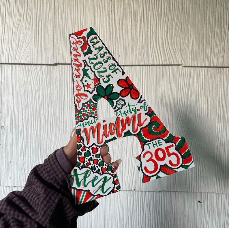 Custom College Wooden Letters - Etsy