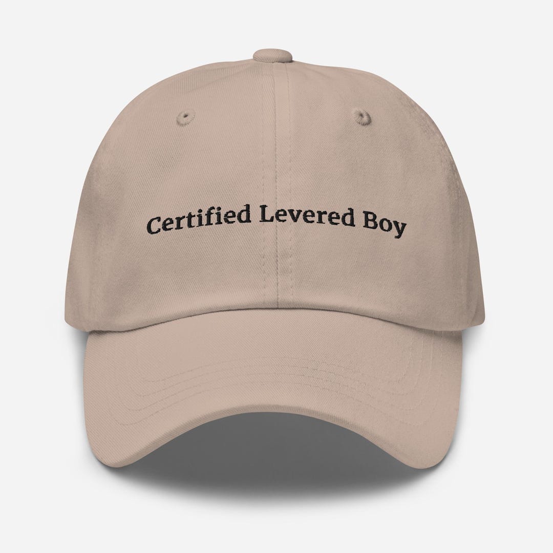 Certified Levered Boy Dad Hat | Finance Bro Cap | Finance Meme ...