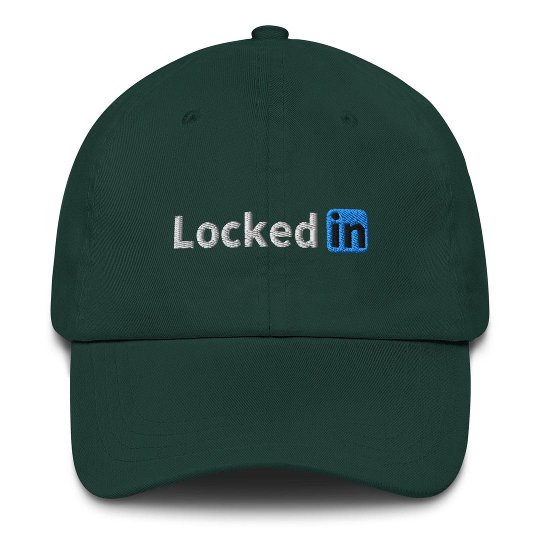 Lockedin Dad Hat (linkedin Meme Edition) | Finance Bro Cap - Etsy