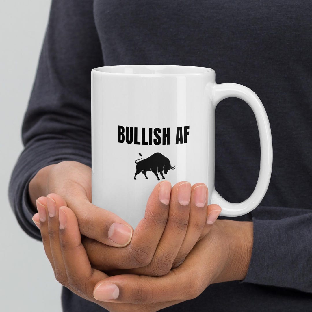 BULLISH Coffee Mug | Funny Stock Market Trading Cup With Bull Logo ...