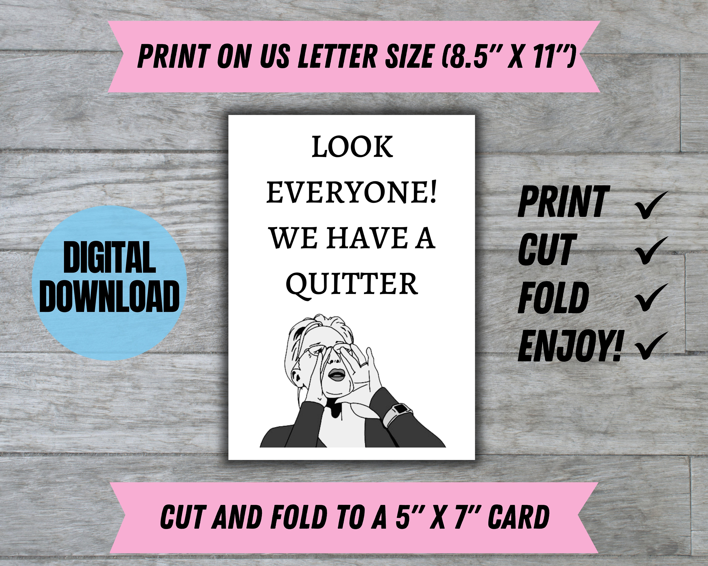 Printable Sarcastic Farewell Card Humorous Farewell to - Etsy