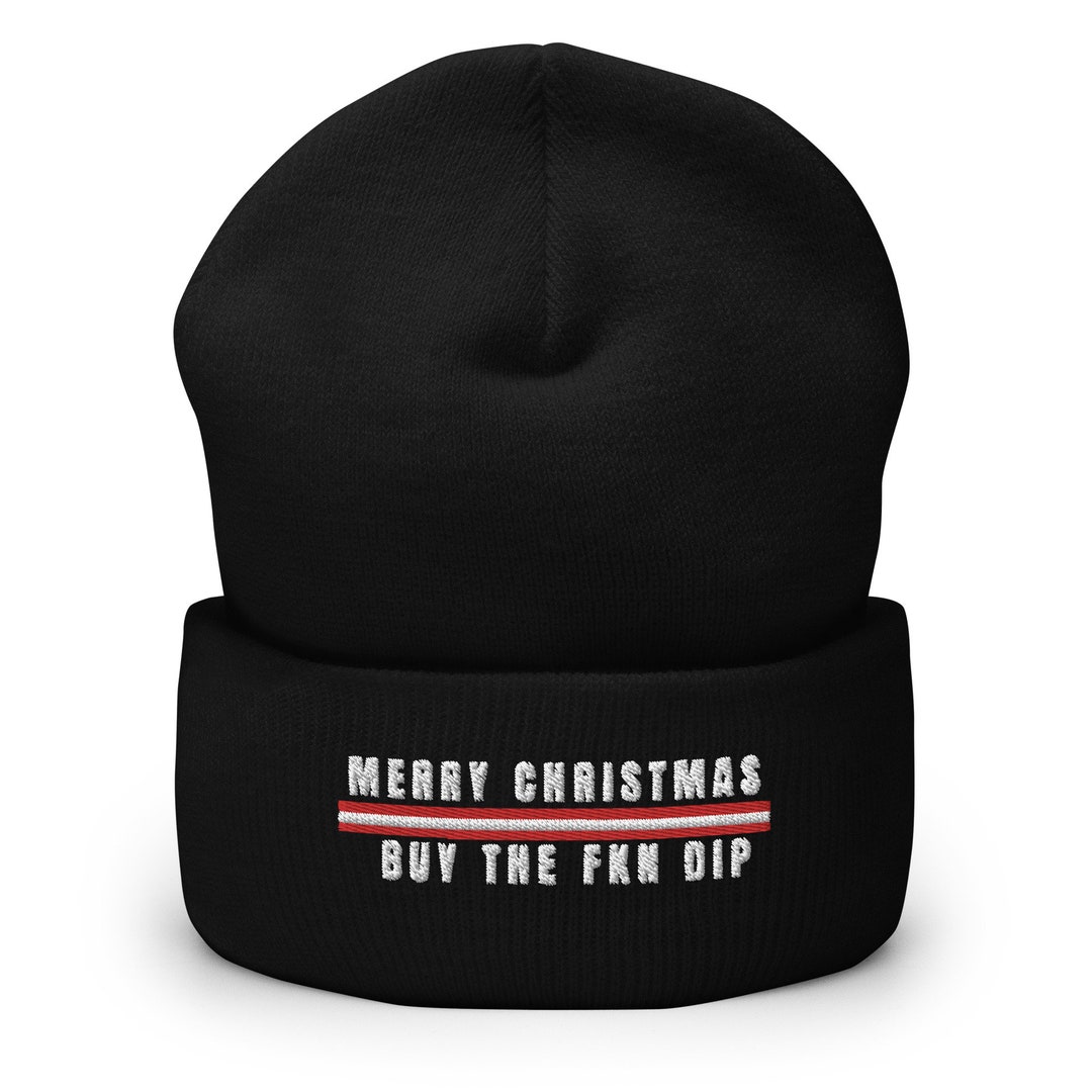 Warren Buffett Hat | Merry X-mas Knit Hat | Buy the Dip - Beanie ...