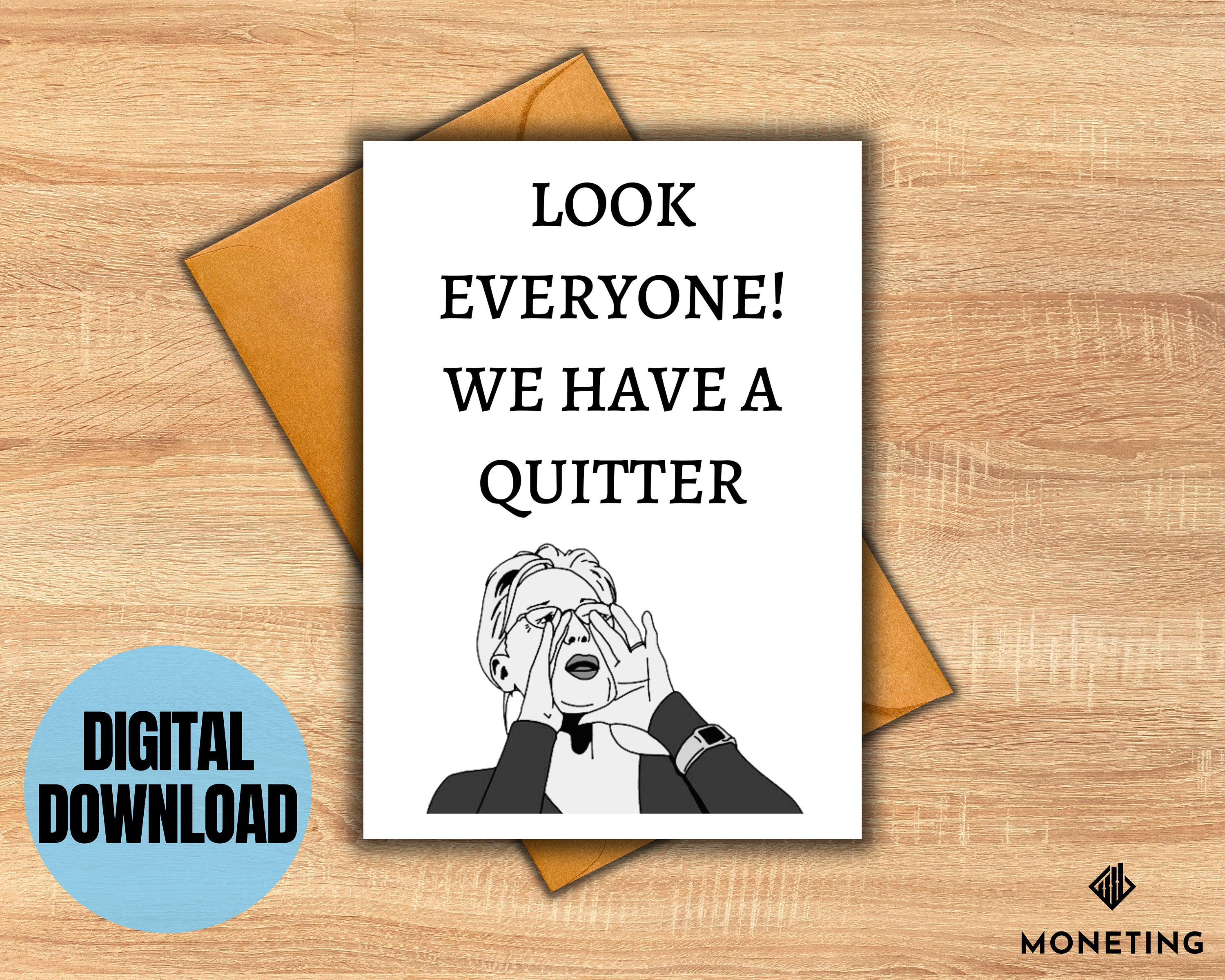 Printable Sarcastic Farewell Card - Humorous Farewell to Colleague ...