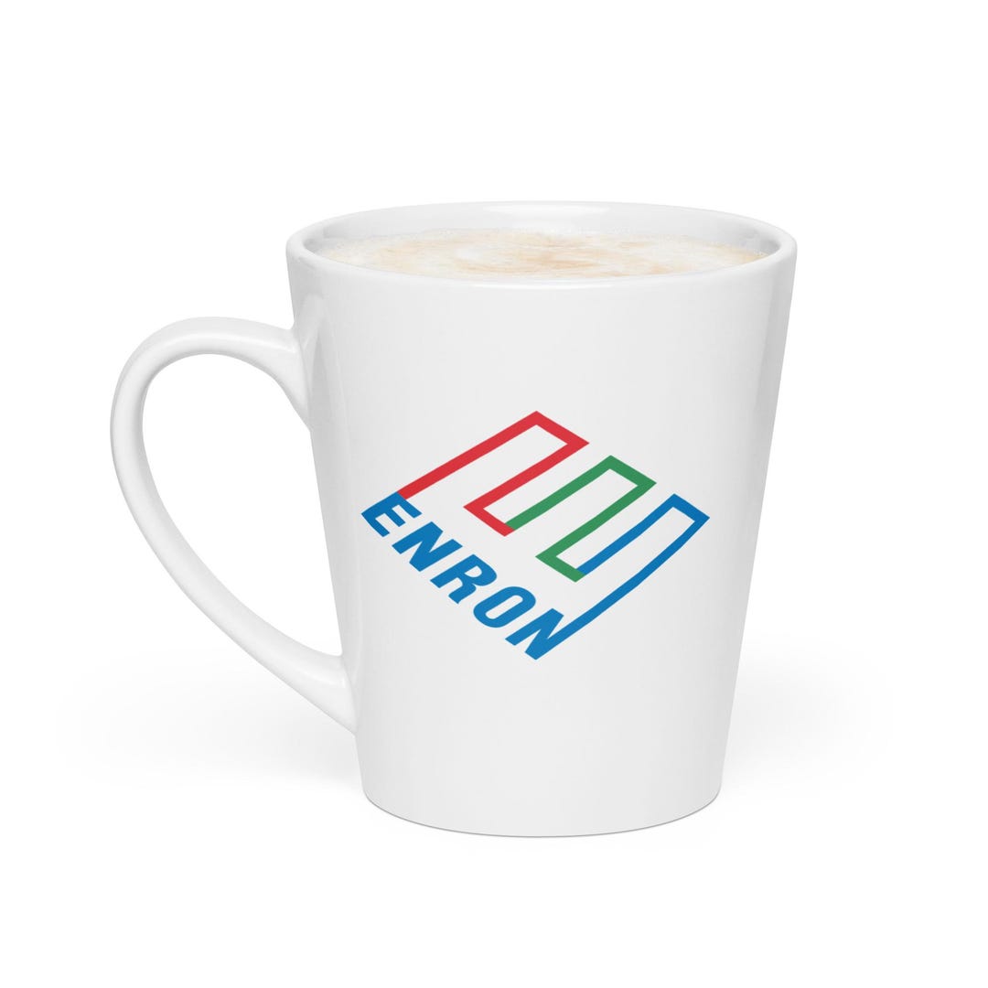 Enron Latte Mug – Enron Logo – Too Big to Fail (until It Did) - Etsy