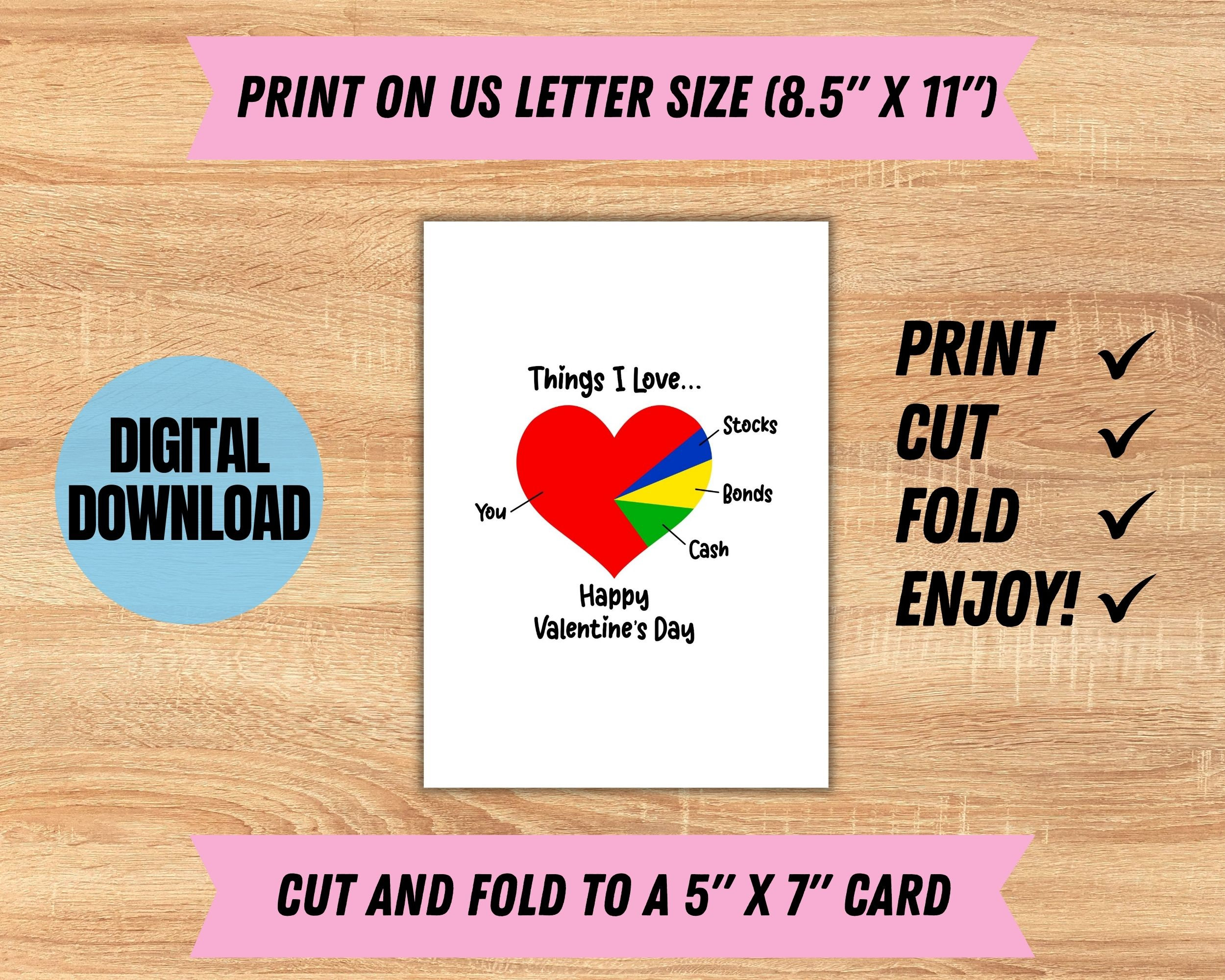 Printable Valentine's Card Finance, Wallstreet Meme Valentine, for Dad ...